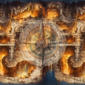 Dnd Underground Caverns Maps Bundle, 9 D&D Battlemaps, Dungeons and ...