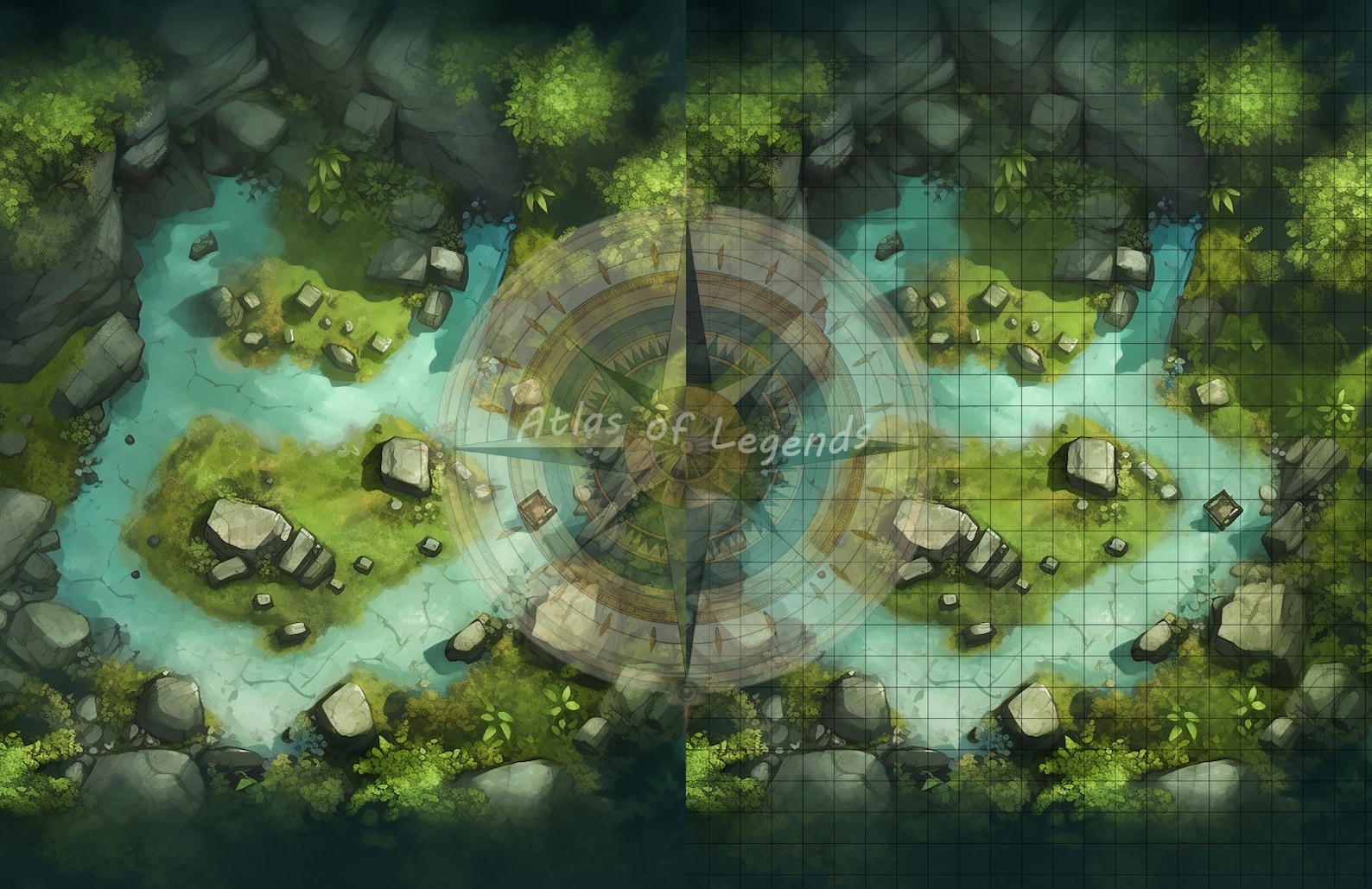 Dnd Jungle Battle Maps V1 Bundle, 15 D&D Battlemaps, Dungeons and ...