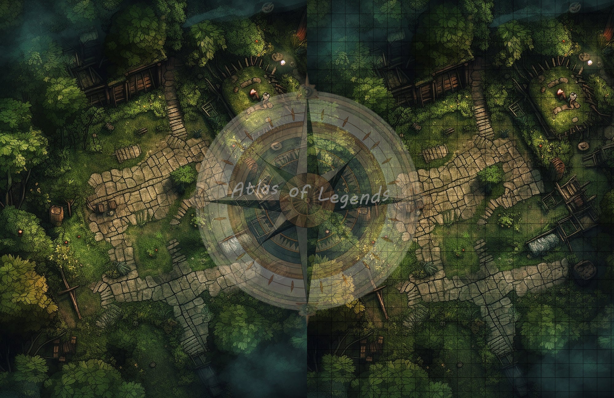 Dnd Jungle Battle Maps V1 Bundle, 15 D&D Battlemaps, Dungeons and ...