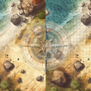 Dnd Coastal Battlemaps Bundle, 12 D&D Battlemaps, Dungeons and Dragons ...