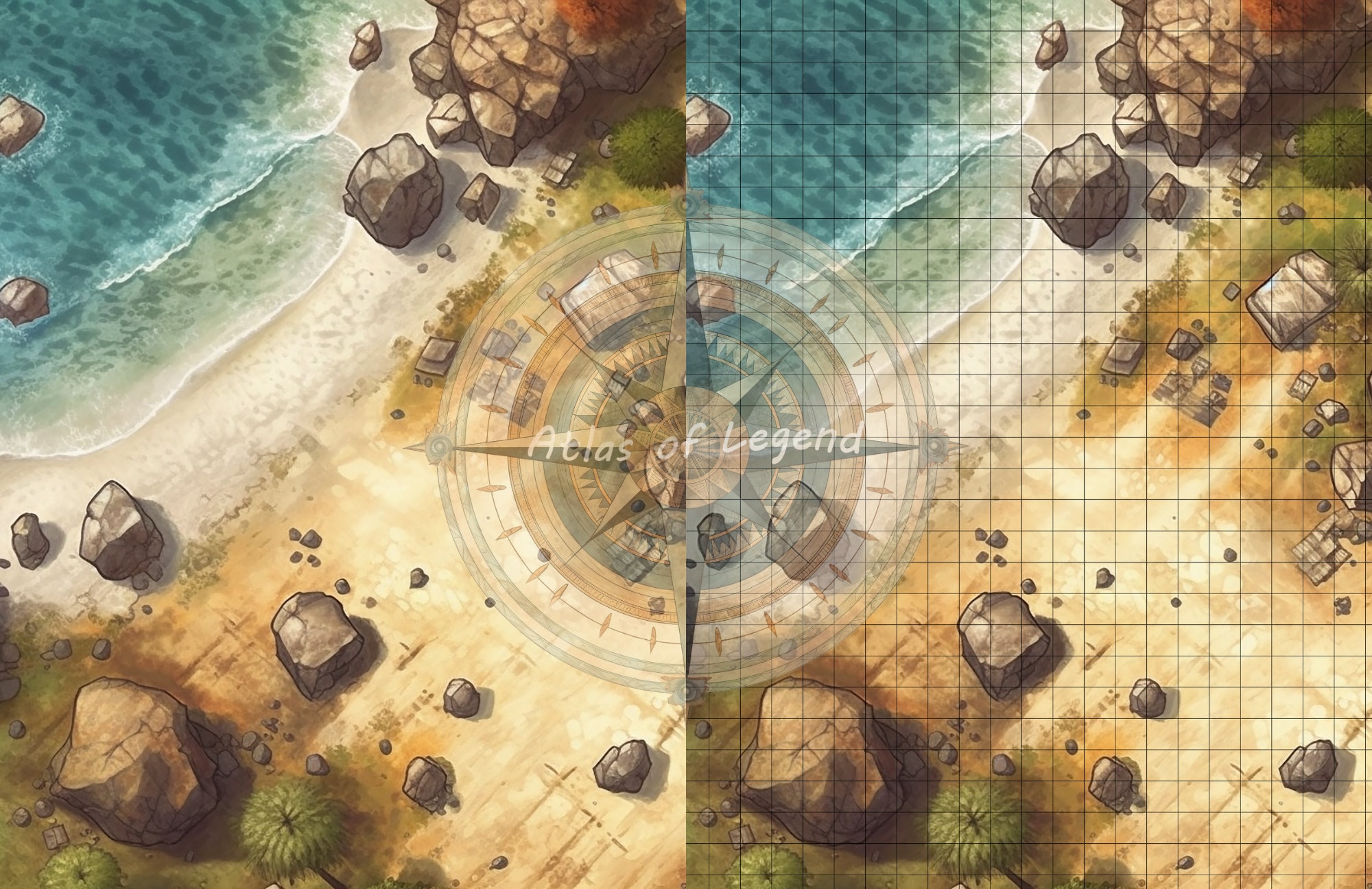 Dnd Coastal Battlemaps Bundle, 12 D&D Battlemaps, Dungeons and Dragons ...