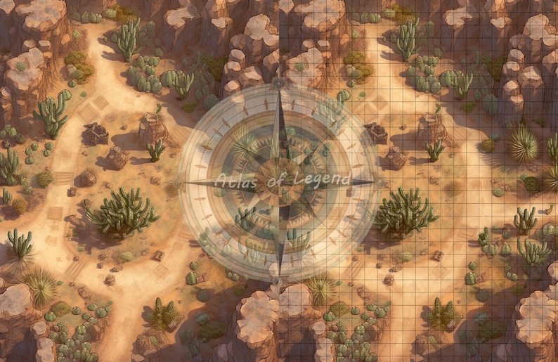 Dnd Desert Battlemaps V1 Bundle, 6 D&D Battlemaps, Dungeons and Dragons ...