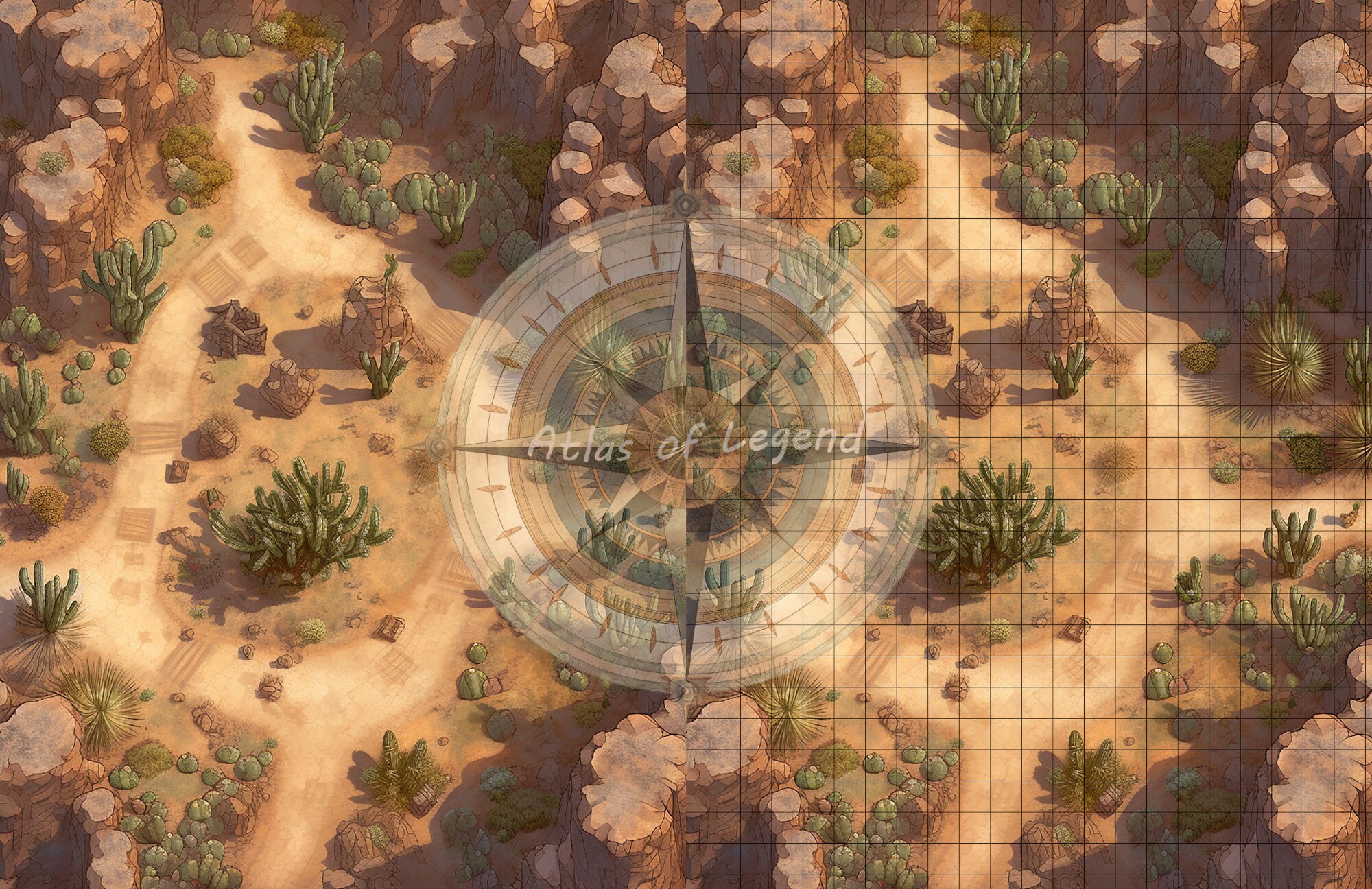 Dnd Desert Battlemaps V1 Bundle, 6 D&D Battlemaps, Dungeons and Dragons ...