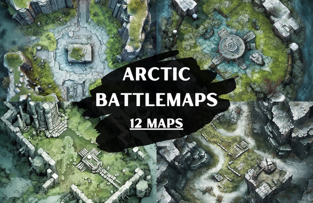 Dnd Arctic Battlemaps Bundle, 12 D&D Battlemaps, Dungeons and Dragons ...