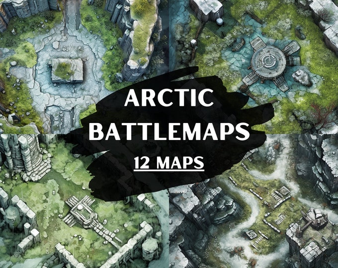 10 Gridless Arctic Town / Camp Battle Maps | VTT Pack for Dnd ...