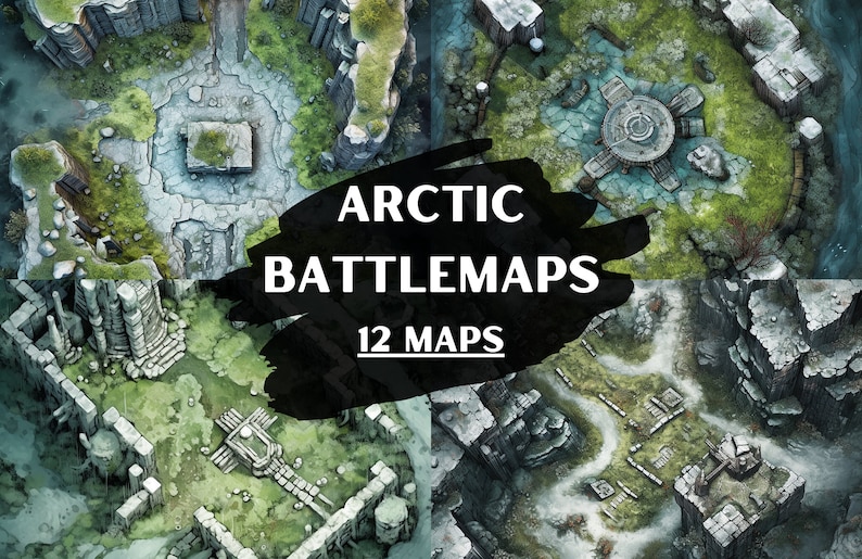 Dnd Arctic Battlemaps Bundle 12 D&D Battlemaps Dungeons and - Etsy