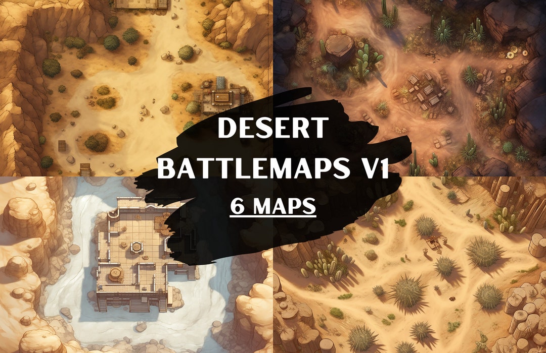 Dnd Desert Battlemaps V1 Bundle, 6 D&D Battlemaps, Dungeons and Dragons ...