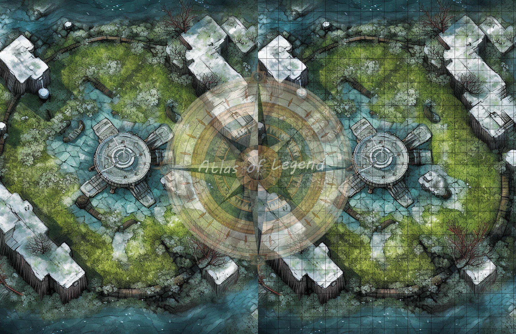 Dnd Arctic Battlemaps Bundle, 12 D&D Battlemaps, Dungeons and Dragons ...