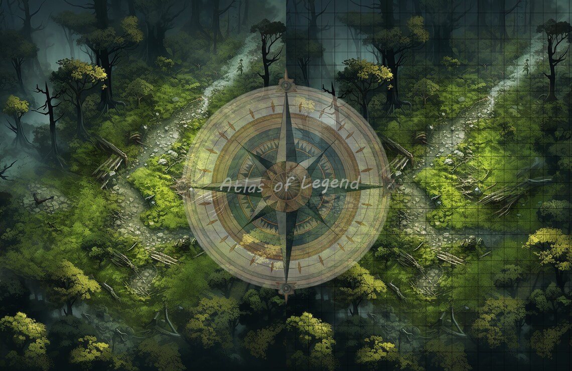 Dnd Forest Battlemaps V1 Bundle, 8 D&D Battlemaps, Dungeons and Dragons ...