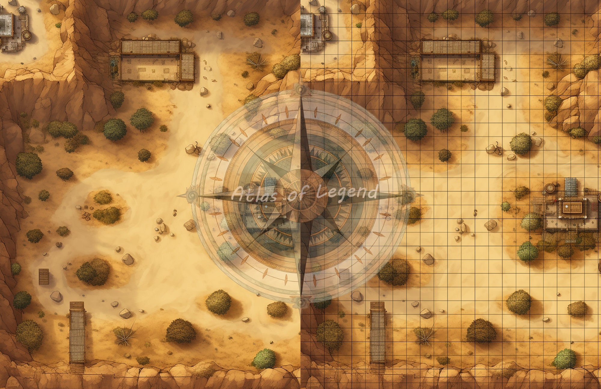 Dnd Desert Battlemaps V1 Bundle, 6 D&D Battlemaps, Dungeons and Dragons ...
