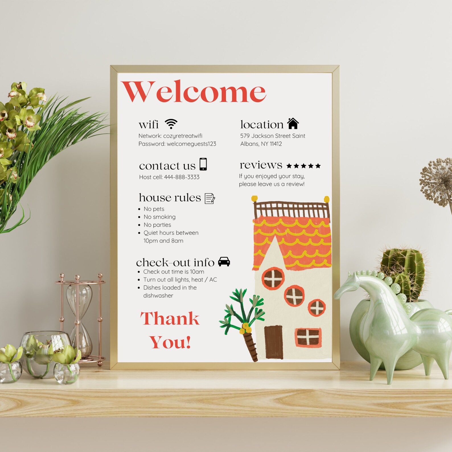 Editable Airbnb Welcome Sign for Hosts Personalized Airbnb Decor ...