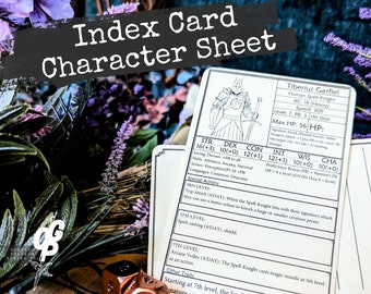 D&D Monster NPC Stat Cards Printable Fillable PDF Dungeons and Dragons ...