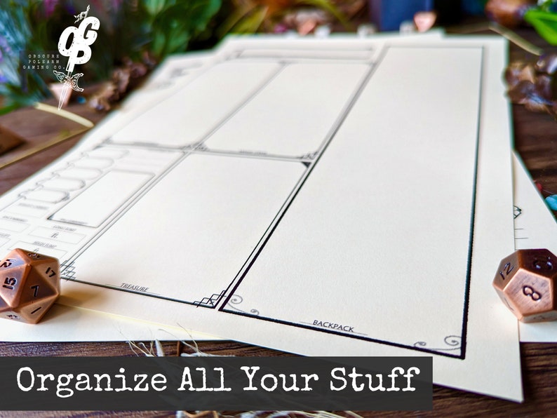 Customizable RPG Character Sheet: Form Fillable 5e, OSR (PDF) - Etsy