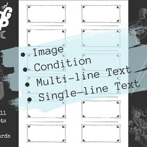 Multi-use Mini Handout Cards Template | Dnd Prop | Printable Form ...