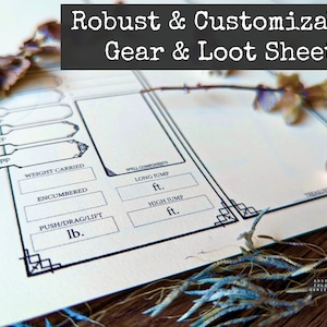 Customizable RPG Character Sheet: Form Fillable 5e, OSR (PDF) - Etsy