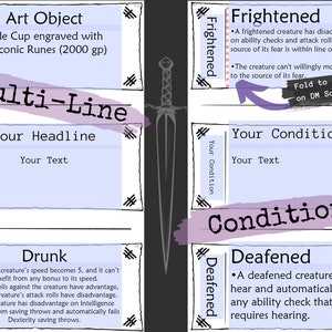 Multi-use Mini Handout Cards Template | Dnd Prop | Printable Form ...