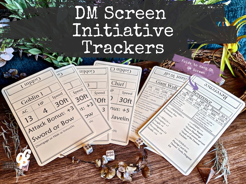 DM Screen Initiative Trackers | Dnd Prop | Printable Form Fillable PDF ...