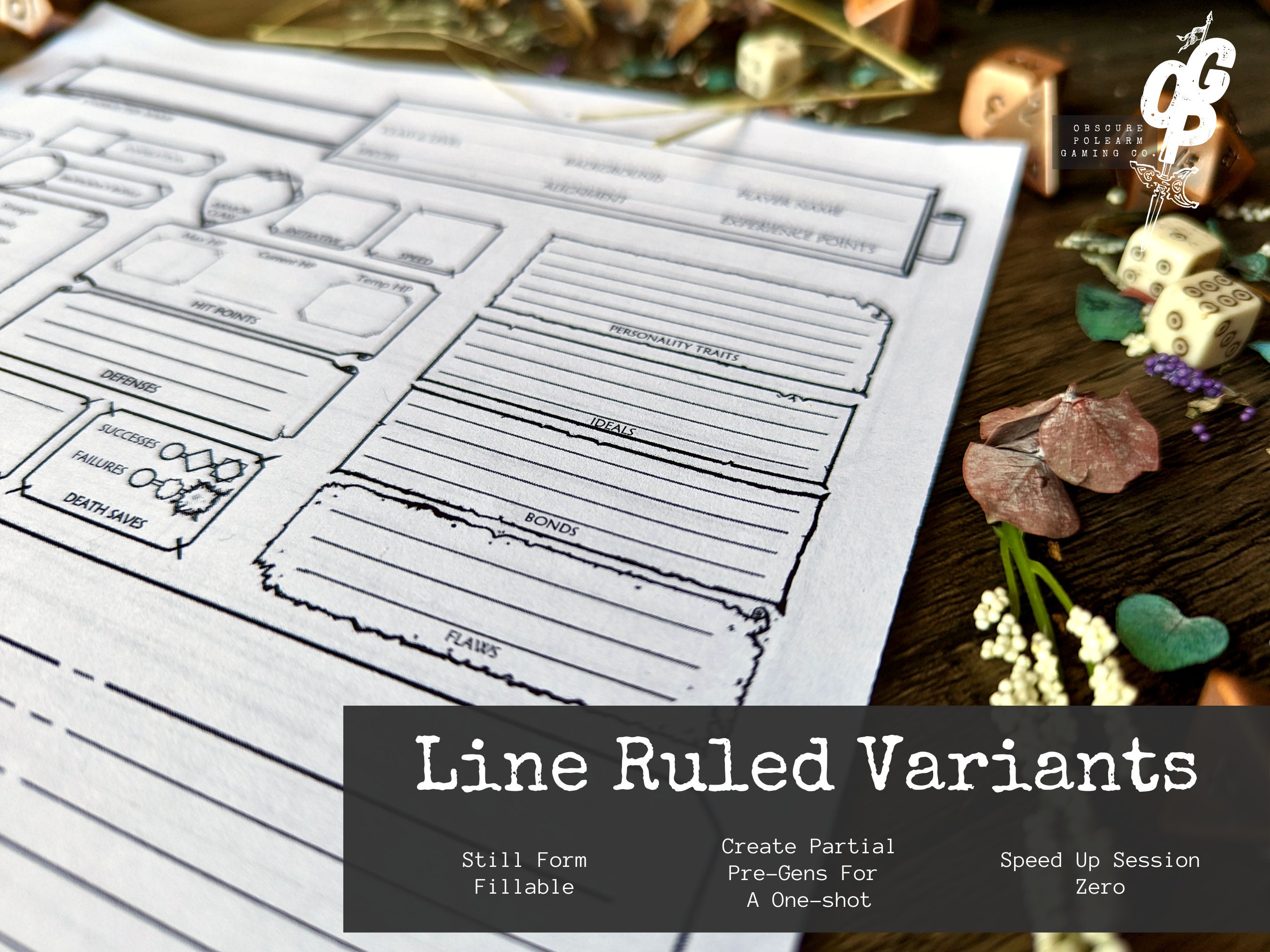 Customizable Character Sheet & Modular Notes | Printable Form Fillable ...