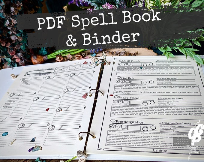 Custom Wrap Spell Book 24 Card Dungeons and Dragons - Etsy