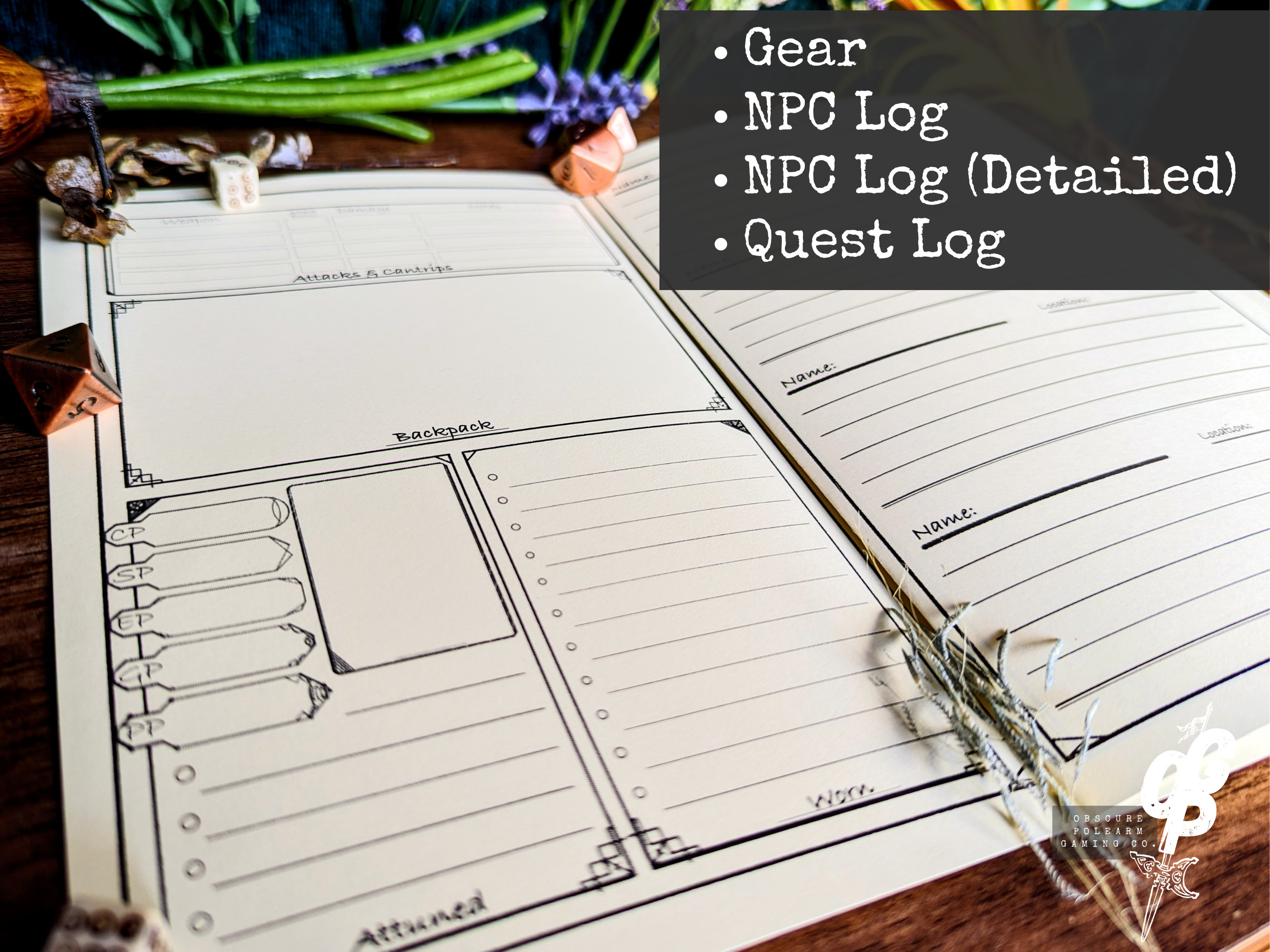 Adventure, Notes, & Spell Booklet Bundle Dnd Prop Printable Form ...