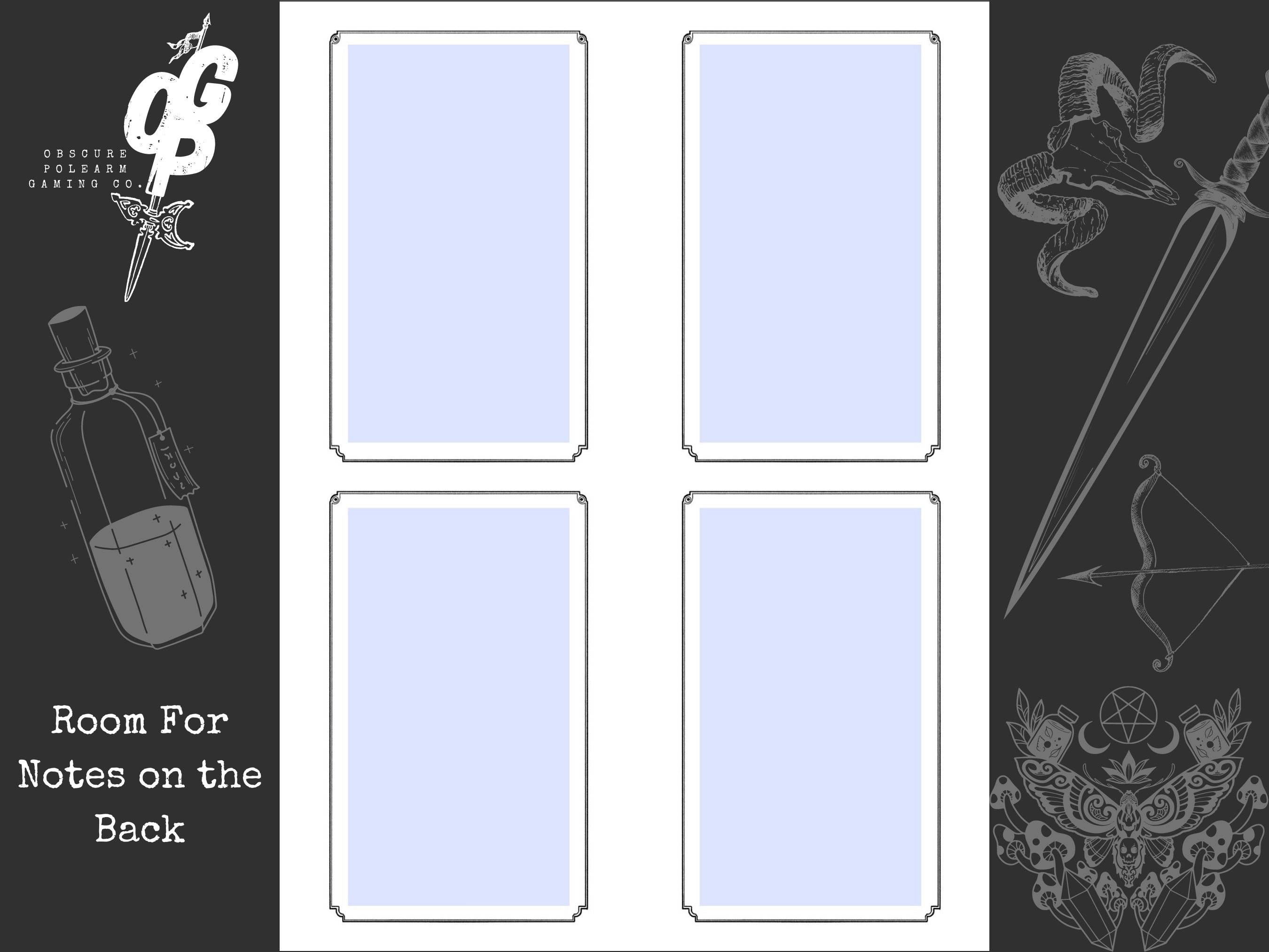 Dnd NPC Card Template: Printable Form Fillable PDF - Etsy