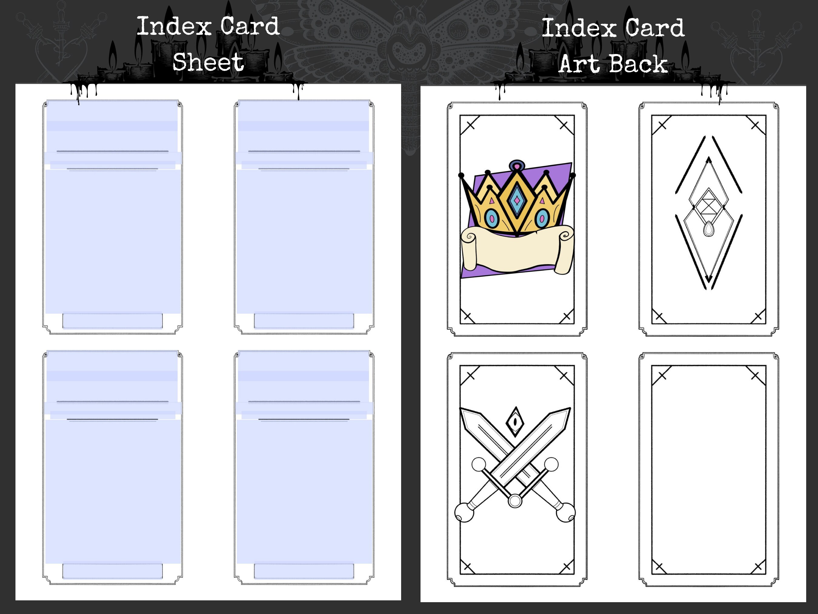 Magic Item, Spell, & Ability Card Template | Printable Form Fillable ...
