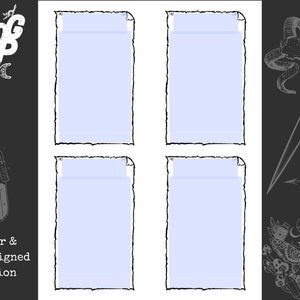 Dnd Tavern Menu Template: Printable Index Card Poster (fillable PDF) - Etsy