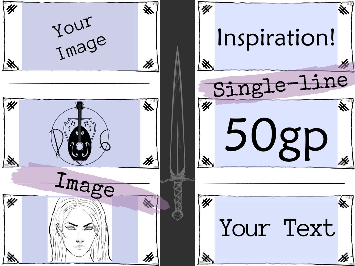 Multi-use Mini Handout Cards Template Dnd Prop Printable Form Fillable ...