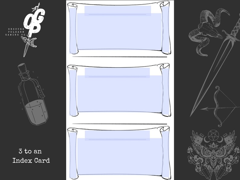 Spell Scroll Mini Cards: Fillable PDF Template for D&D 5e - Etsy