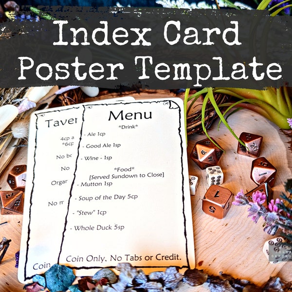 Dnd Handout Template - Etsy Australia