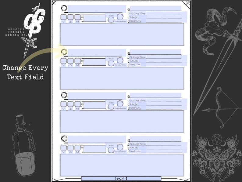 PDF Spell Book & Binder Dnd Prop Printable Form Fillable PDF for ...