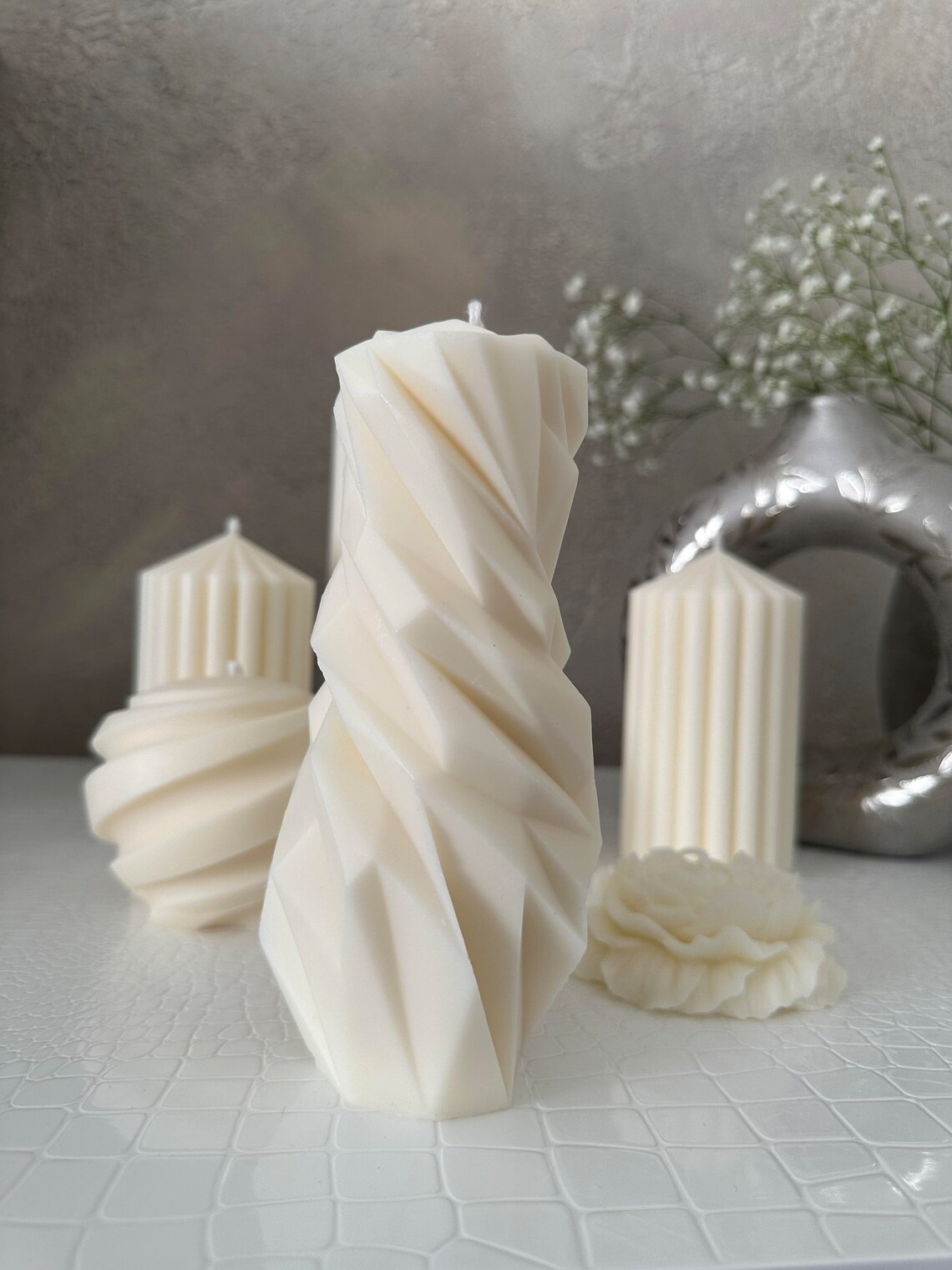 Diamond Candle Custom Scents & Colors Pillar Candle Shaped Candle ...
