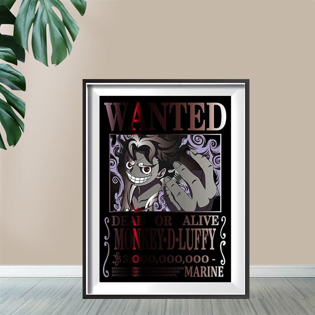 Monkey D. Luffy One Piece: Wanted Poster Japanese Anime - Etsy Singapore