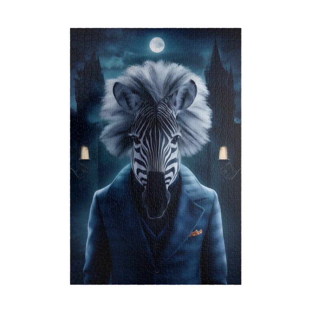 Zebra Einstein Puzzle 1014 Piece Adults & Kids Jigsaw Puzzle Game for ...