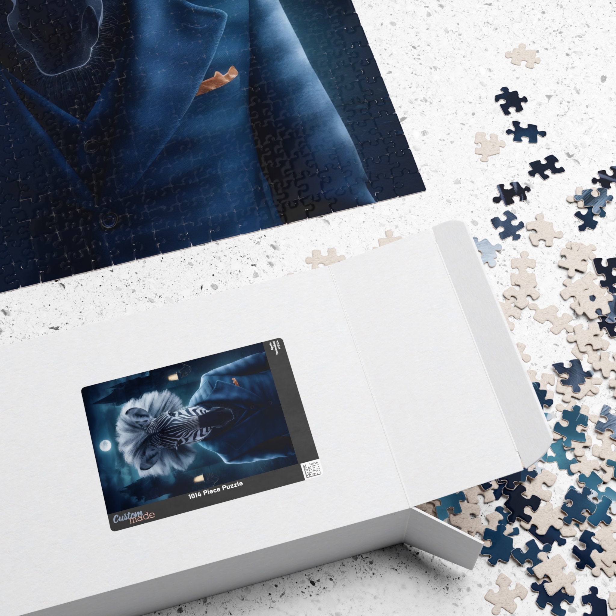 Zebra Einstein Puzzle 1014 Piece Adults & Kids Jigsaw Puzzle Game for ...