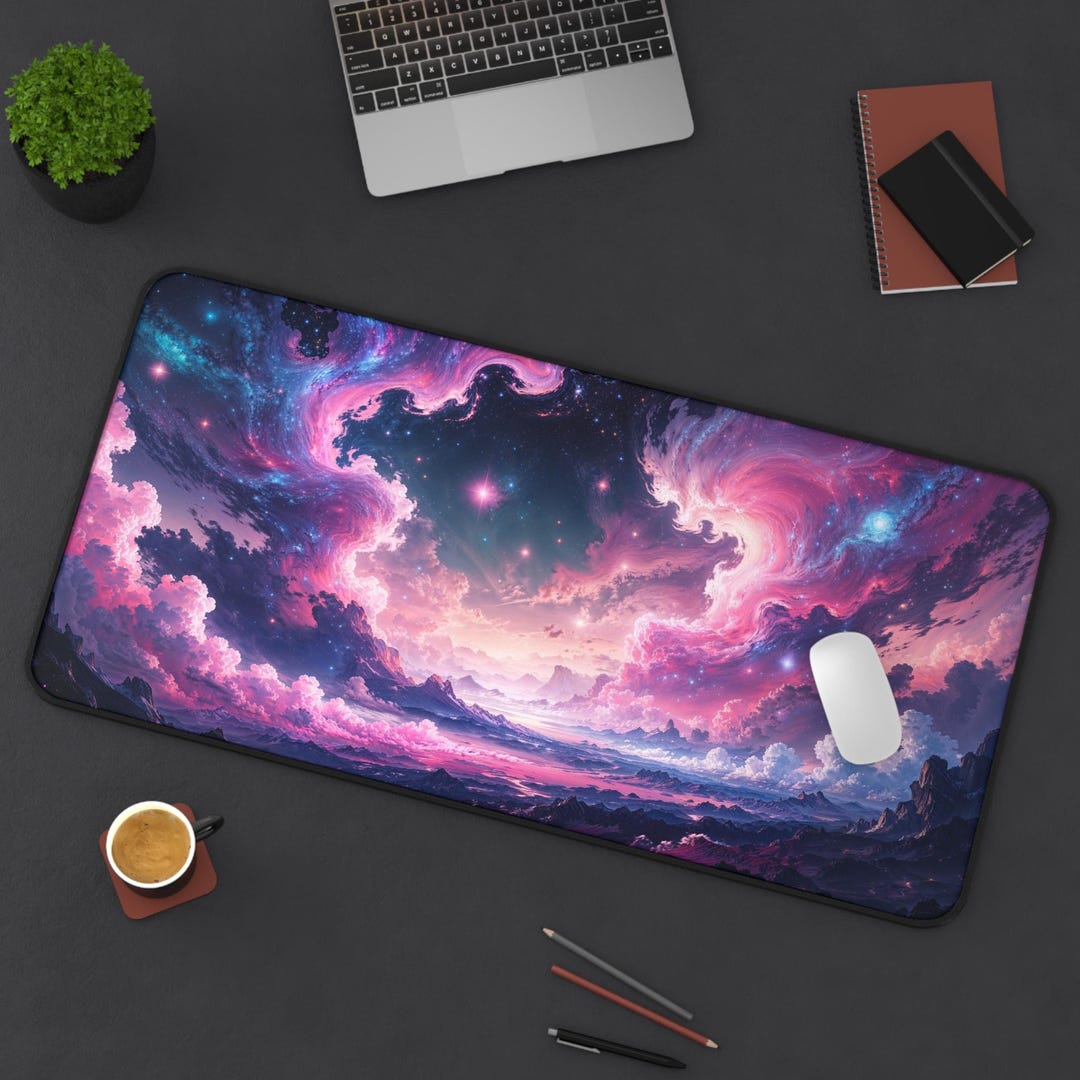 Galaxy Mouse Pad – Starry Sky Desk Mat – Cosmic Gaming Mousepad – Space ...