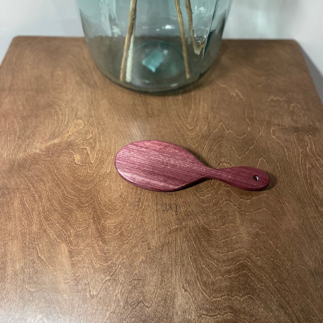 Round Purpleheart Hairbrush OTK Paddle - Etsy