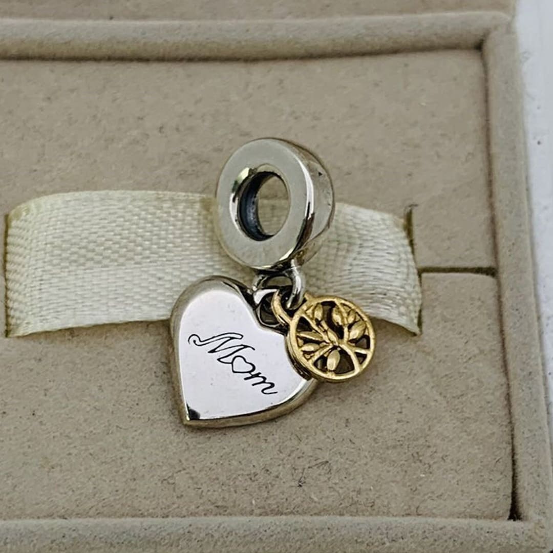 Pandora Two-tone Family Tree & Heart Dangle Charm Family Gifts Charm ...