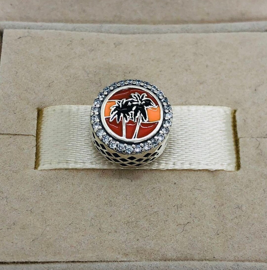 Pandora Florida Palm Trees Exclusive Moments Dangle Charm Travel Bead ...