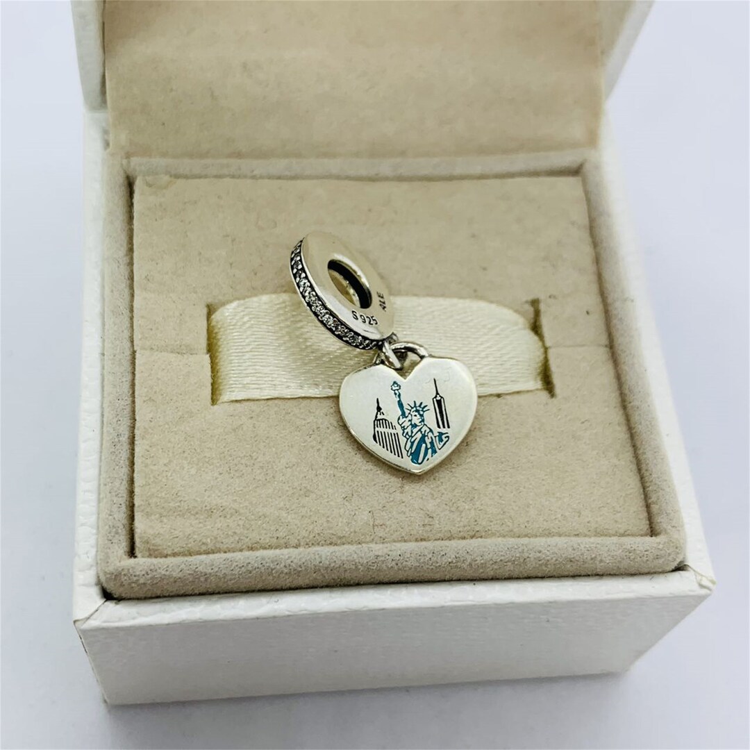 Pandora NYC Charm New York City Liberty Heart Charm Pendant - Etsy