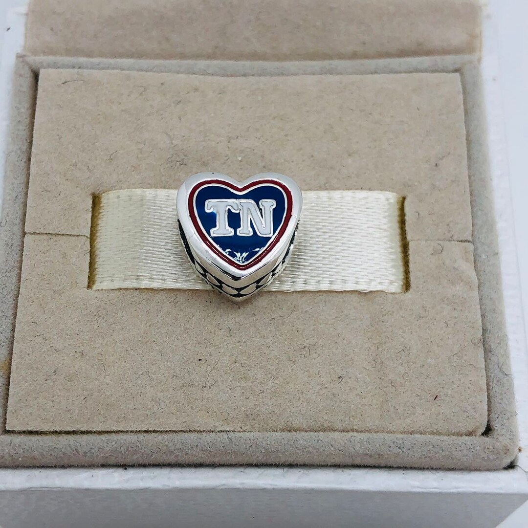 Pandora USA Flag Charm Tennessee Heart Charm , S925 Sterling Silver ...