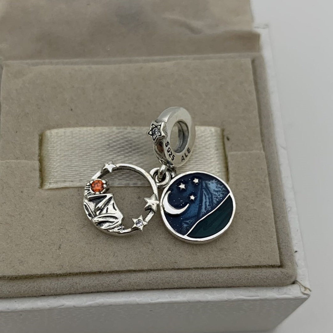 Pandora Camping Night Sky Double Dangle Charm Jewelry / S925 Sterling ...
