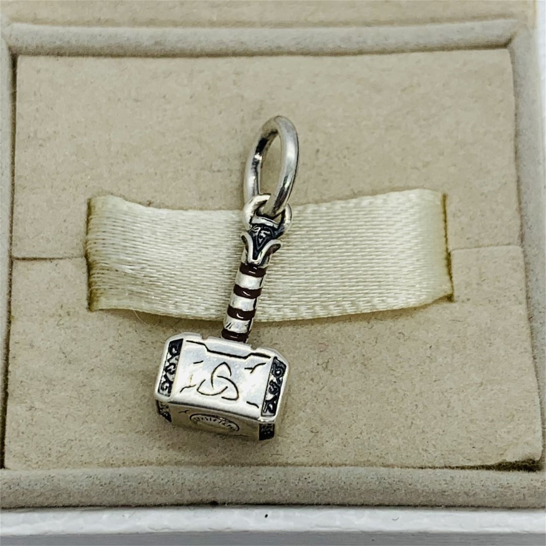 Pandora Marvel the Avengers Thor's Hammer Dangle Charm - Etsy