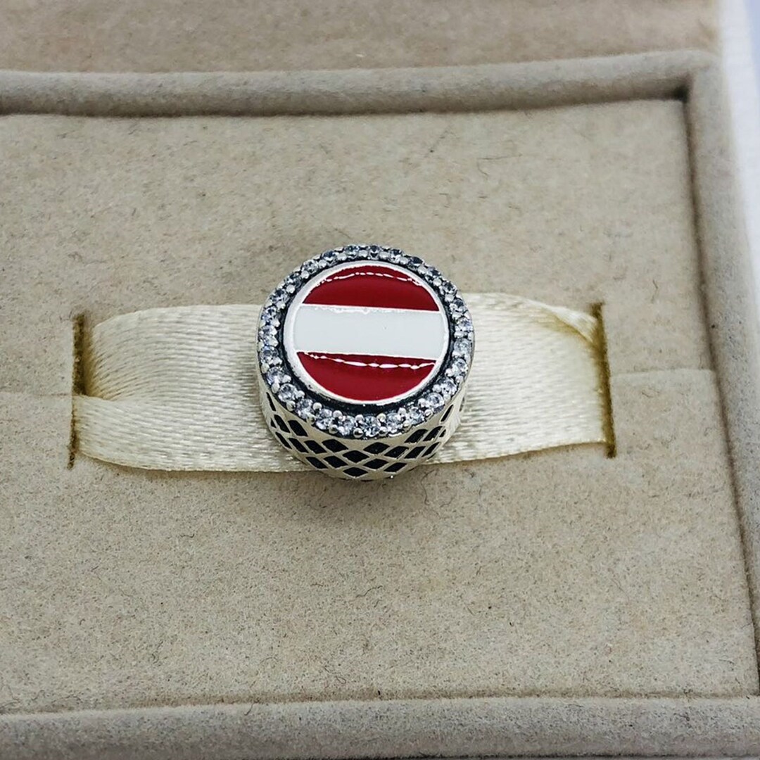 Pandora Austria Flag Bead Charm Flag of Austria Charm Travel Charm S925 ...