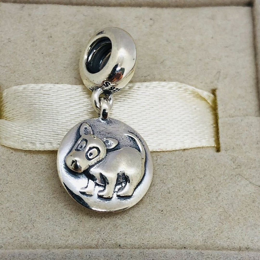 Pandora Chinese Zodiac Bead With Dog Dangle Charm Retired Sterling ...