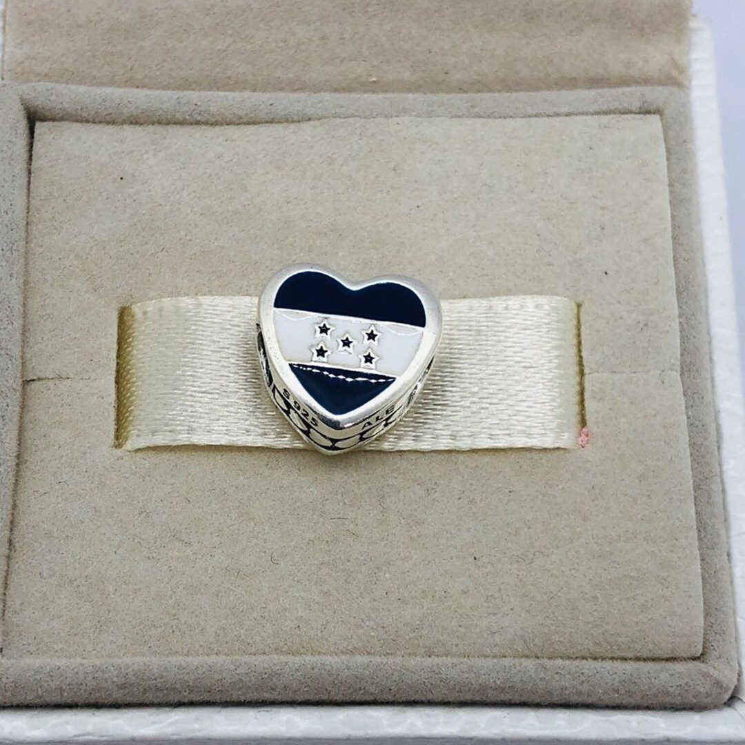 Pandora Honduras Flag Charm Exclusive Heart Bead Charm/exclusive Enamel ...