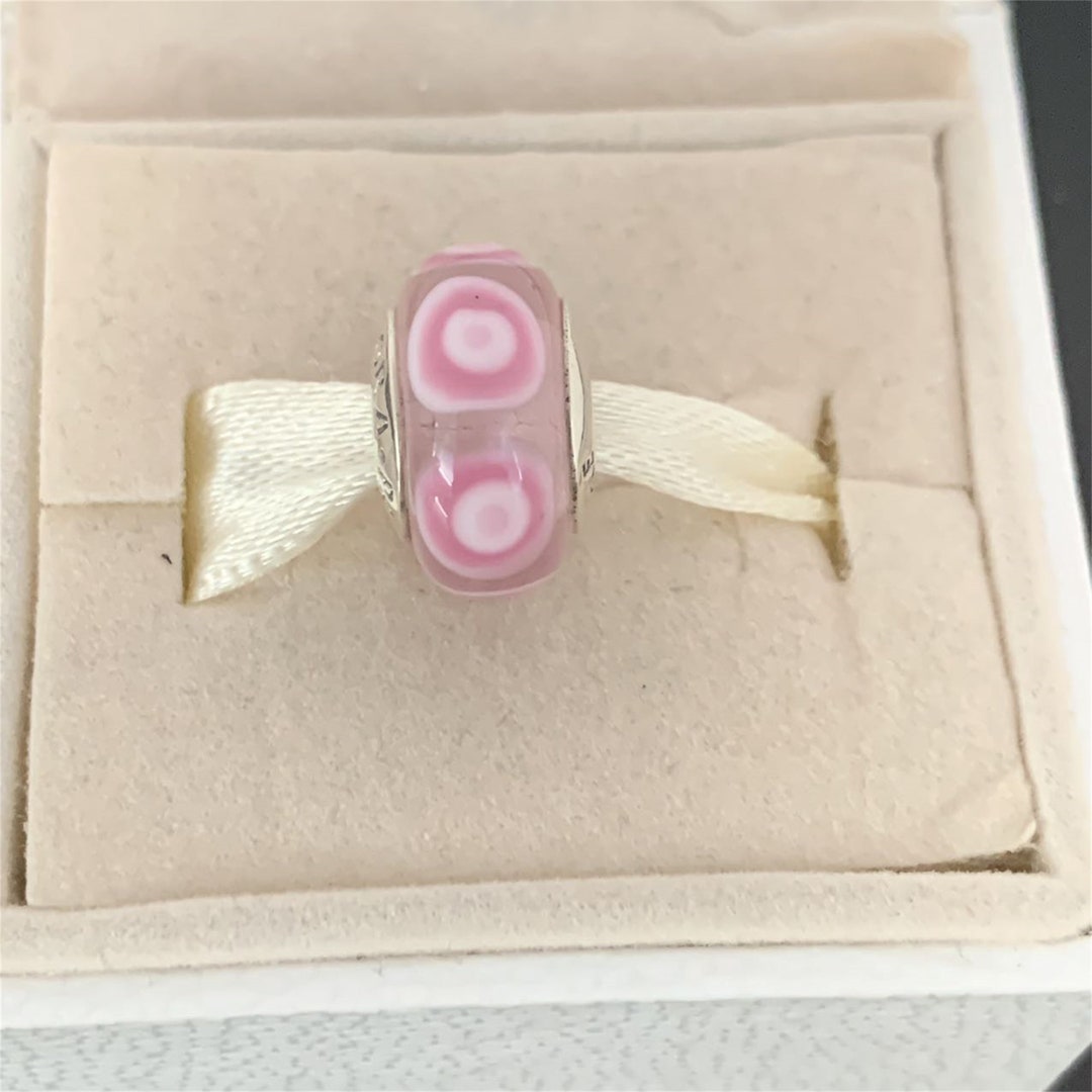 Pandora Murano Glass Bead Charm Pink Spots / Stepping Stones - Etsy