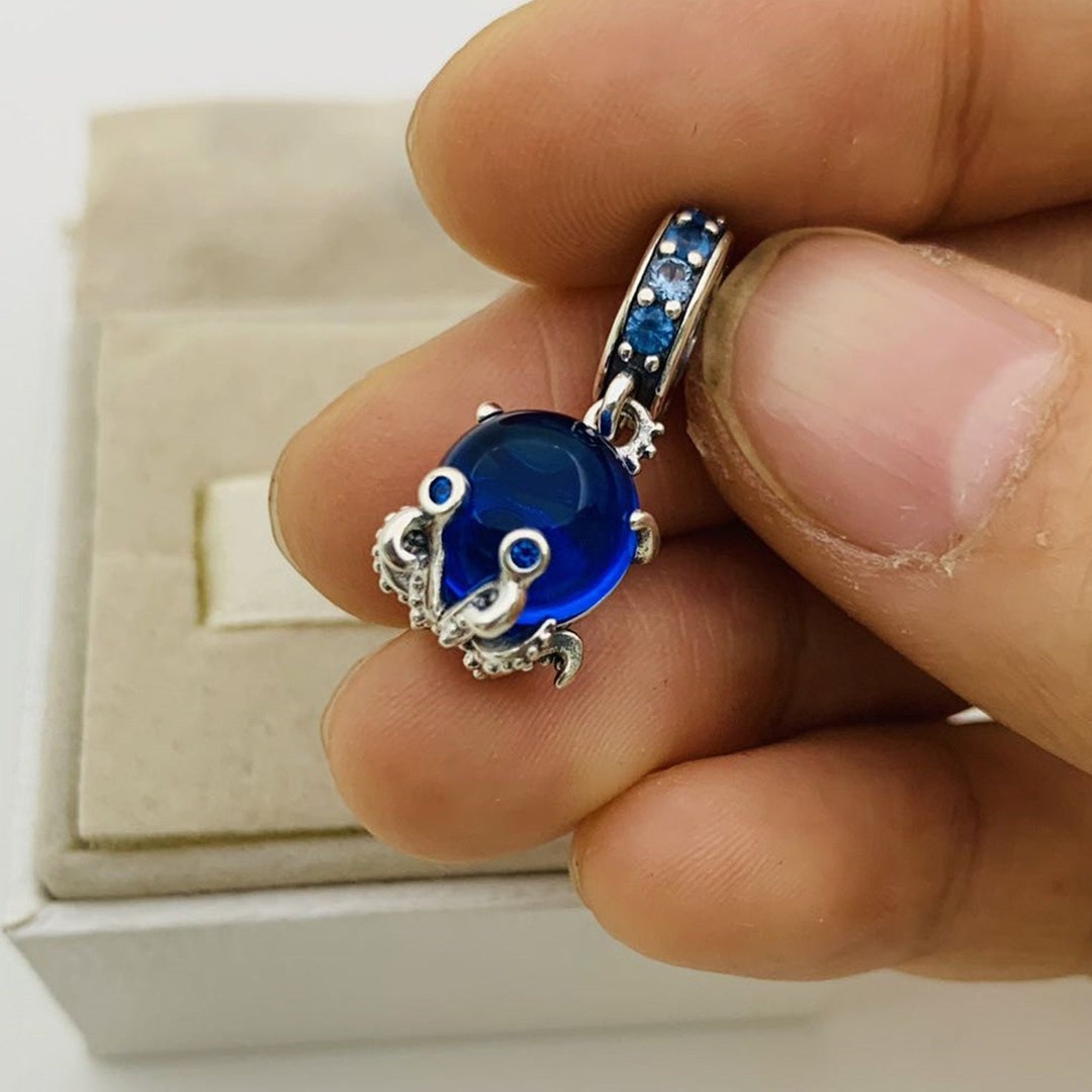 Pandora Murano Glass Cute Octopus Dangle Charm Pendant S925 Sterling ...