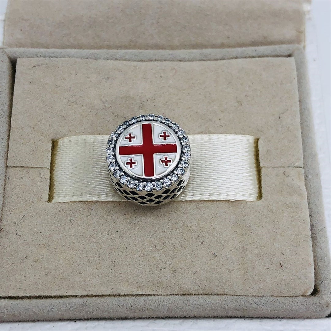 Pandora Georgia Flag Dangle Charm Flag of Georgia Bead Charm S925 ...