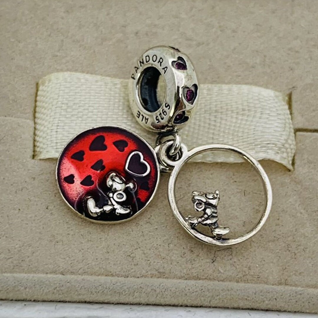 Pandora Mickey Mouse & Minnie Mouse Love and Kisses Dangle Charm ...